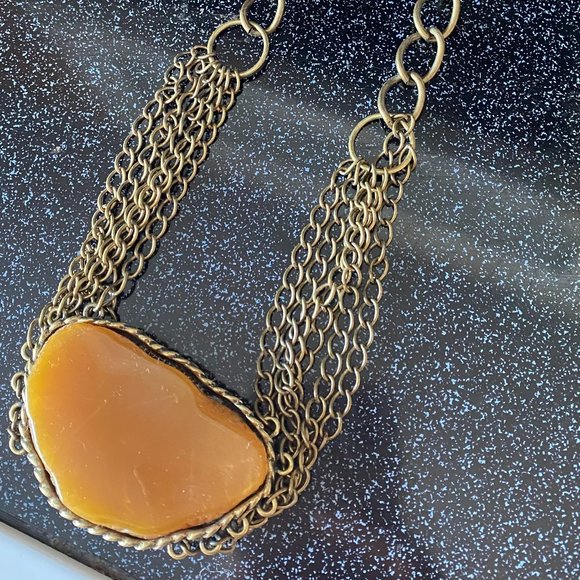 Unbranded | Accessories | Ladies Boutique Agate Chain Link Gold ...